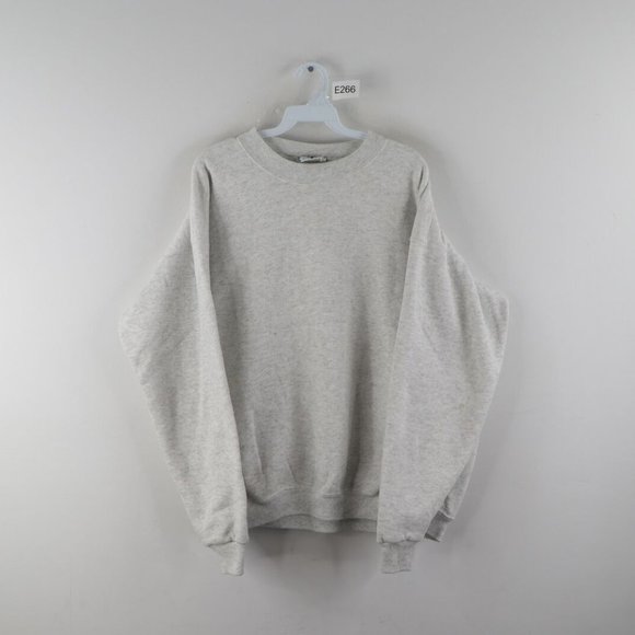 Vintage | Sweaters | Vintage Streetwear Blank Crewneck Sweatshirt Gray ...